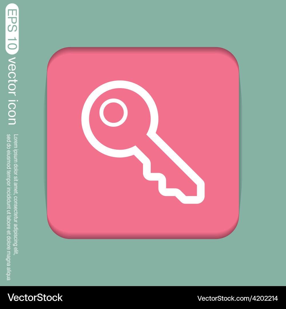 Key symbol icon Royalty Free Vector Image - VectorStock
