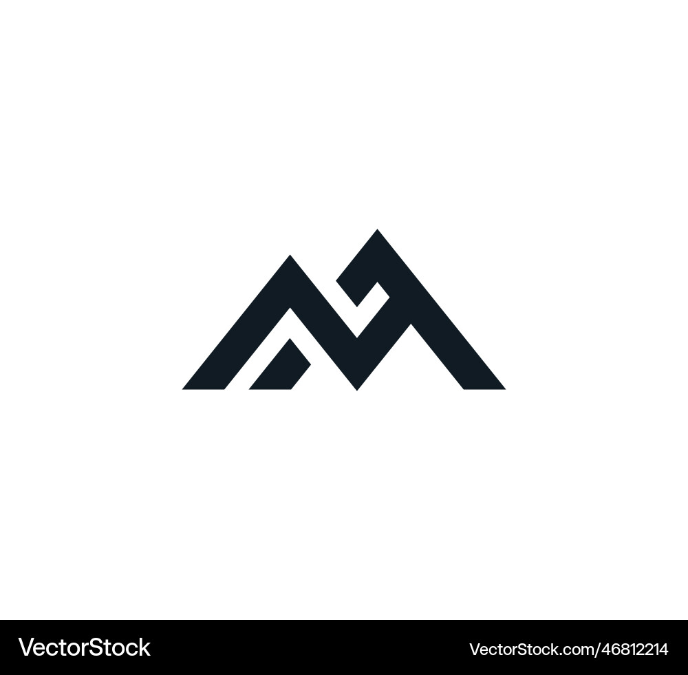 Modern letter n m creative monogram logo Vector Image