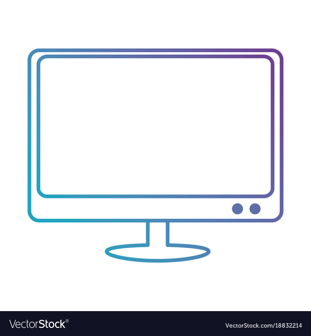 Monitor computer isolated icon Royalty Free Vector Image