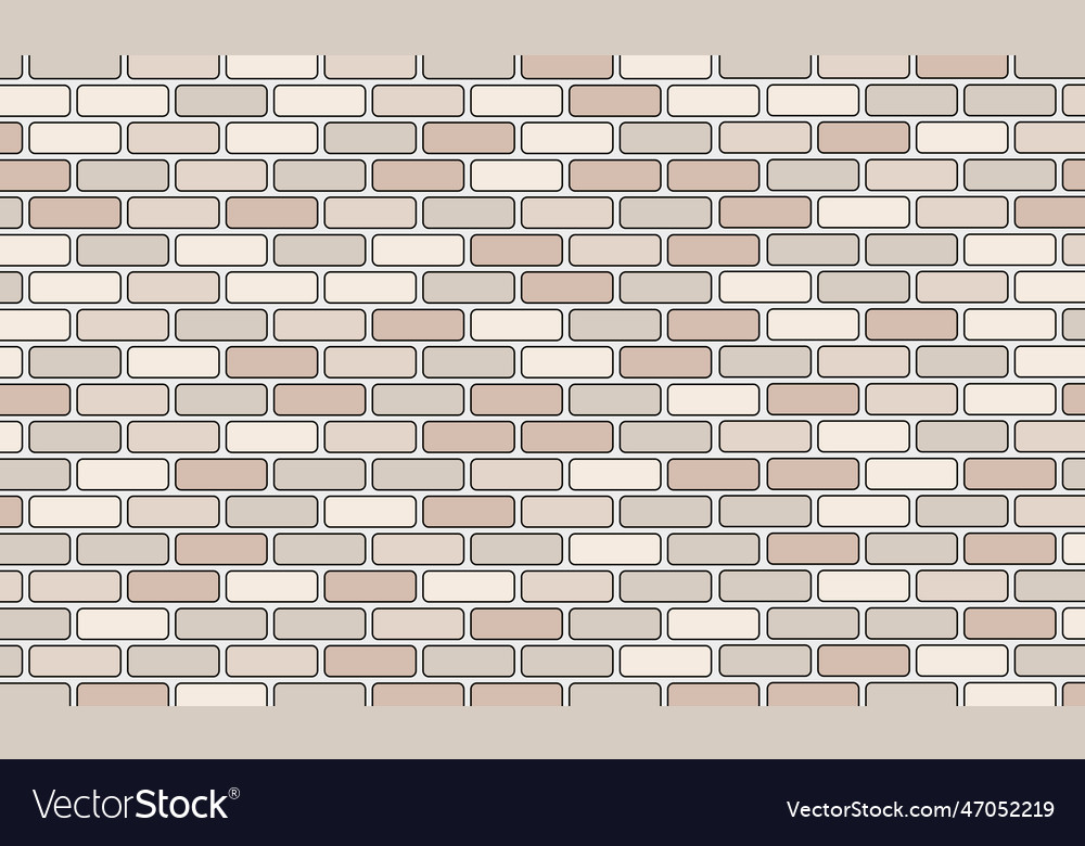 Brick wall with several different colors Vector Image