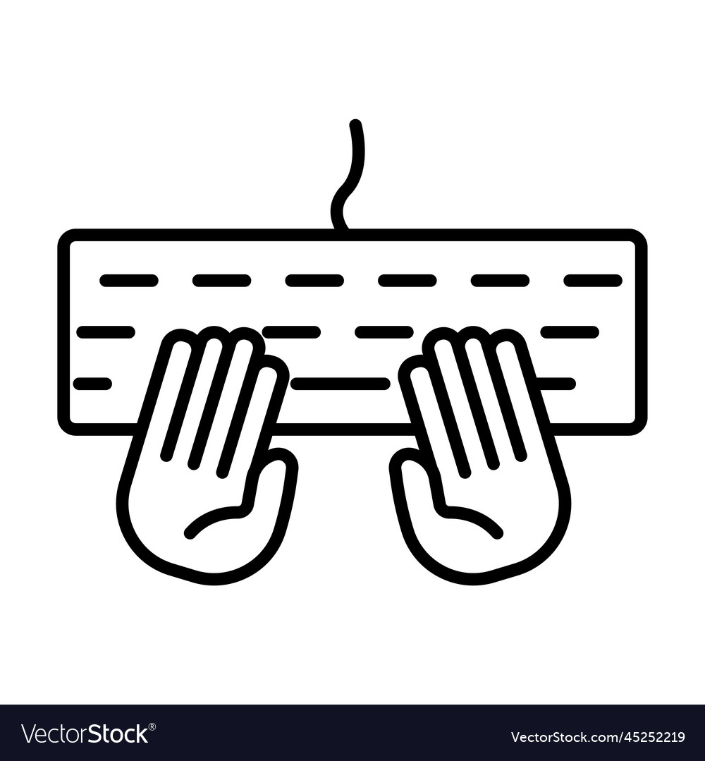 Icon above the keyboard coding programing Vector Image