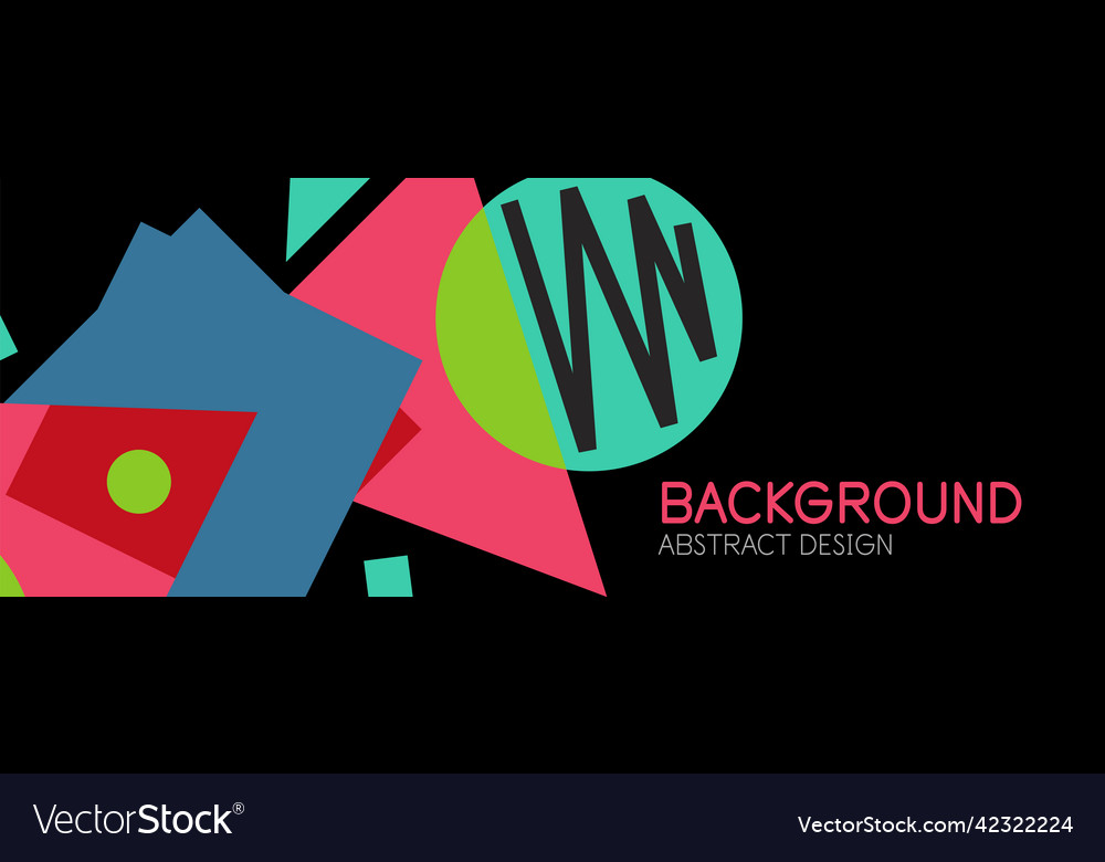 Abstract Background Blocks Lines Triangles Vector Image