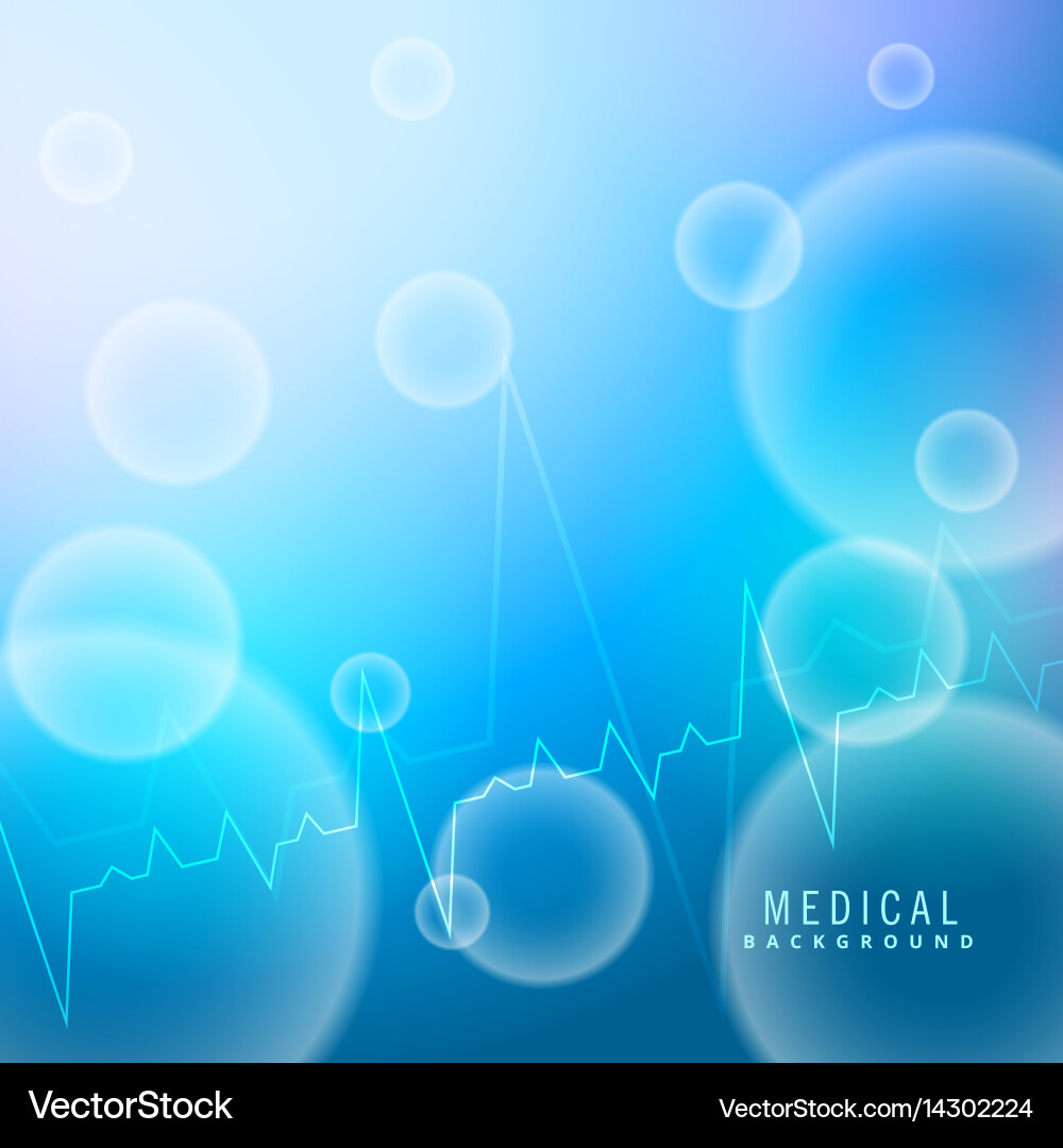 Blue medical background with molecules shapes Vector Image