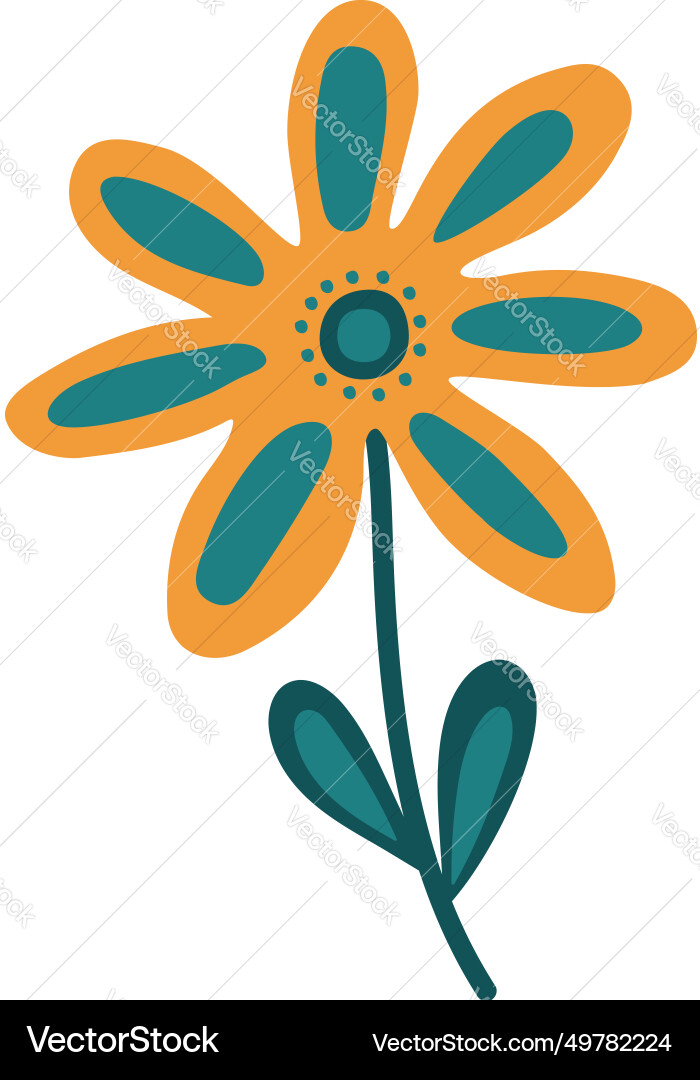 Bright and fresh daisy floral Royalty Free Vector Image