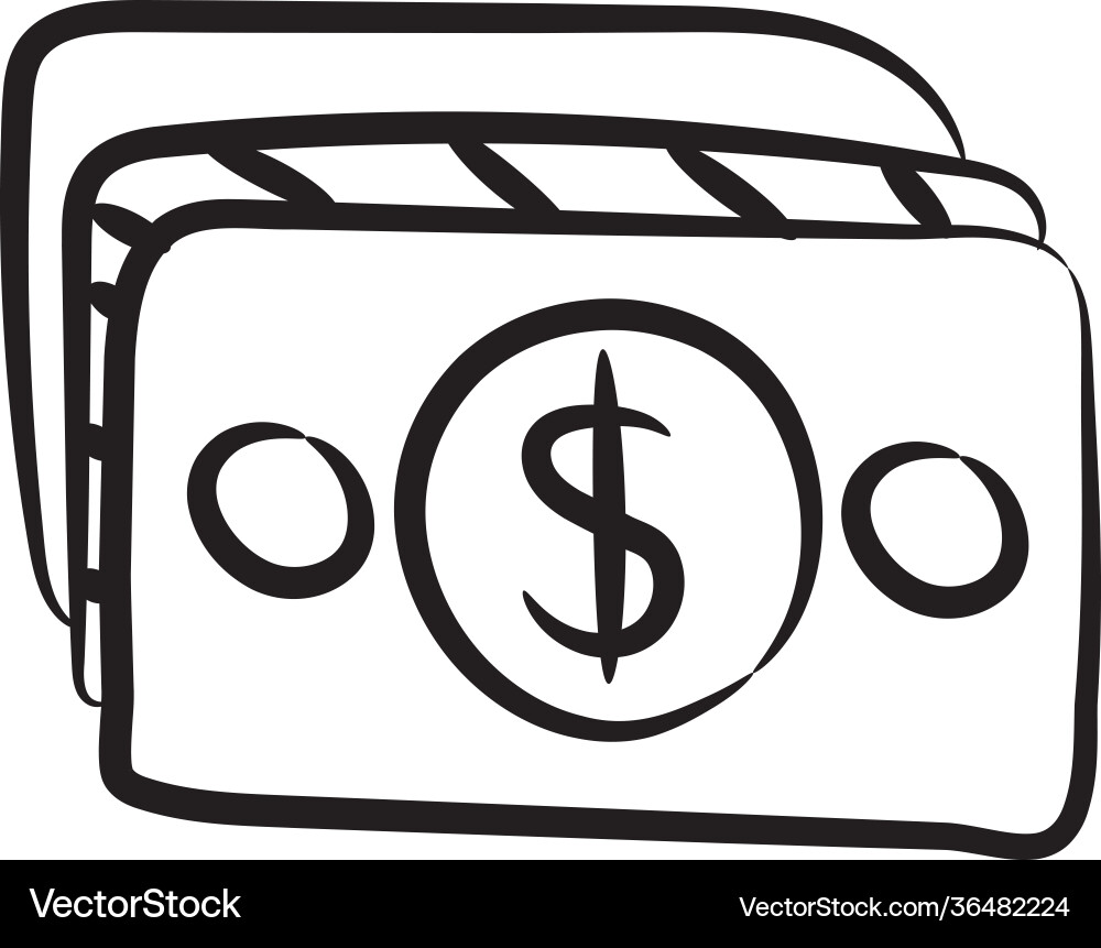 Cash stack Royalty Free Vector Image - VectorStock