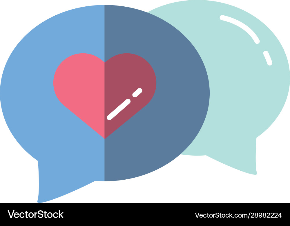 Happy valentines day speech bubble with heart icon