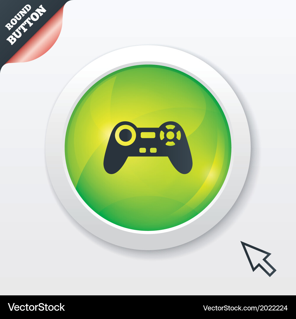 Joystick sign icon video game symbol Royalty Free Vector