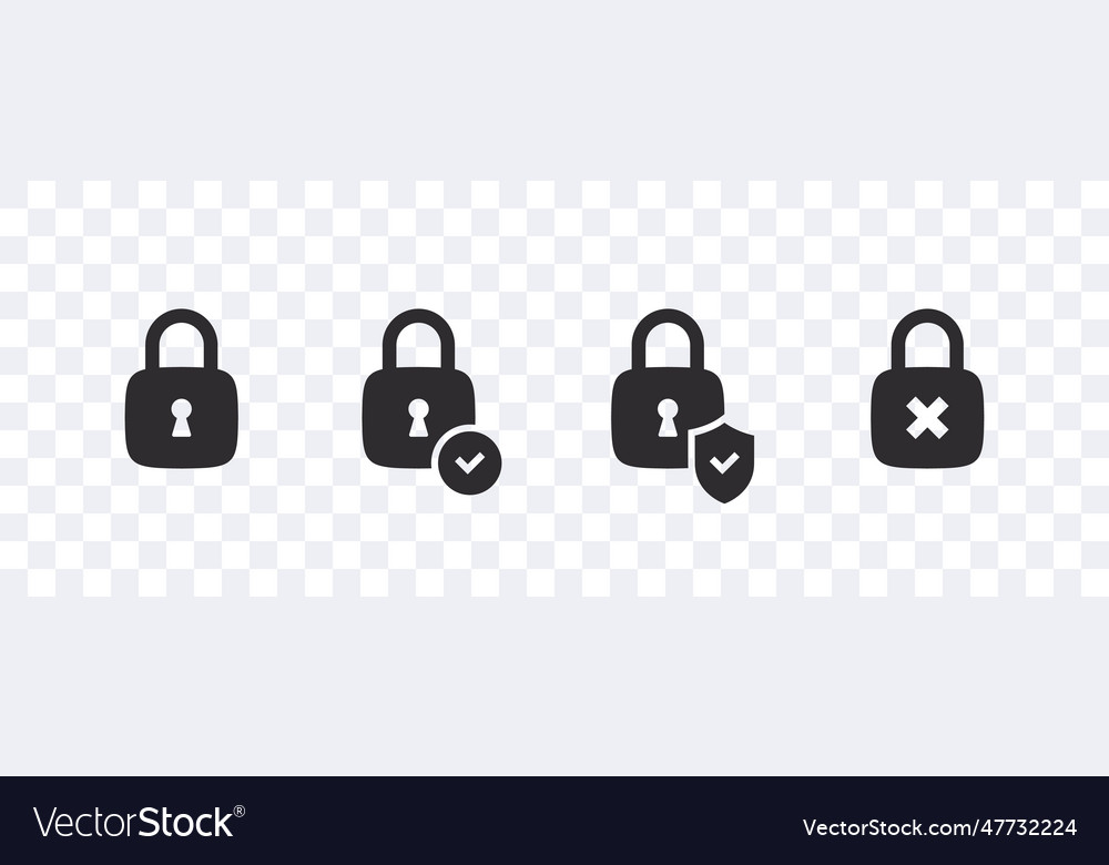 Security lock icons padlocks icons Royalty Free Vector Image Security lock icons padlocks icons Royalty Free Vector Image