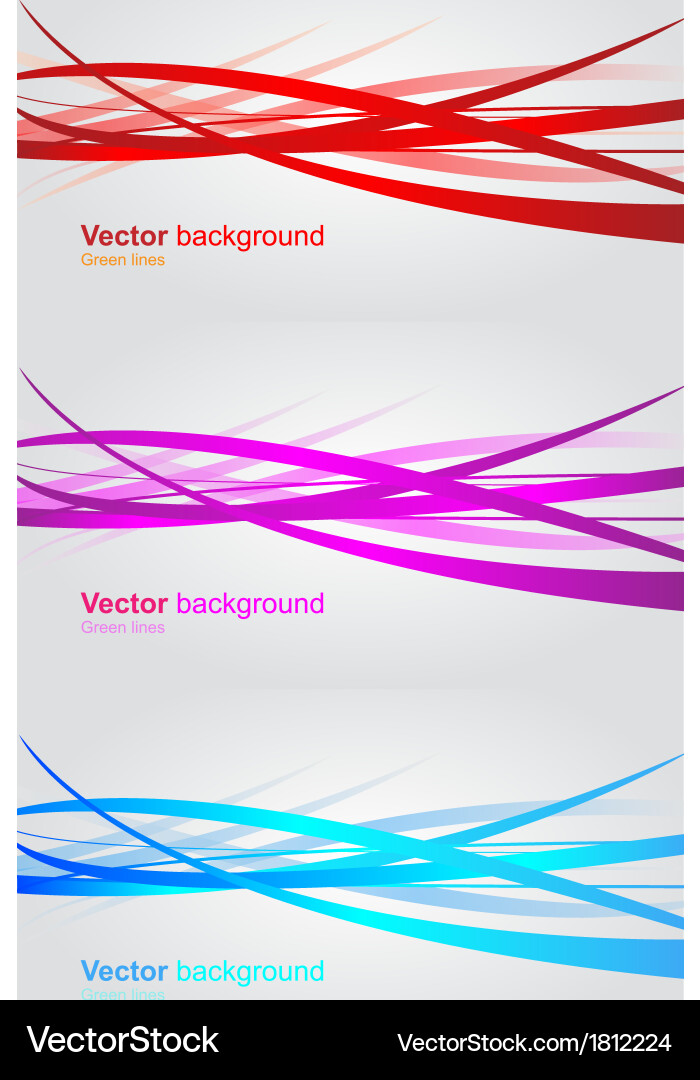 Set of wavy banners abstract background Royalty Free Vector