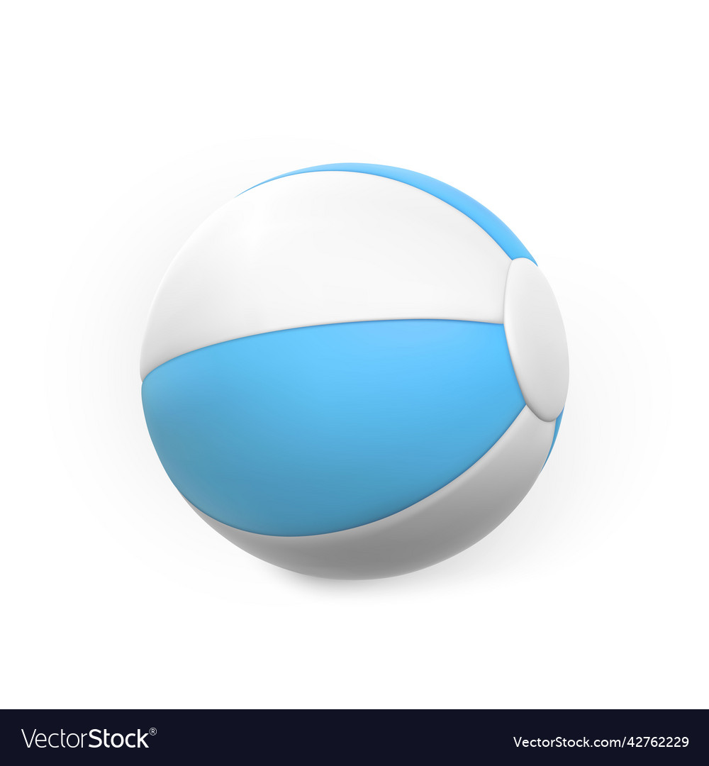 3d swim ball realistic swimming summer time Vector Image