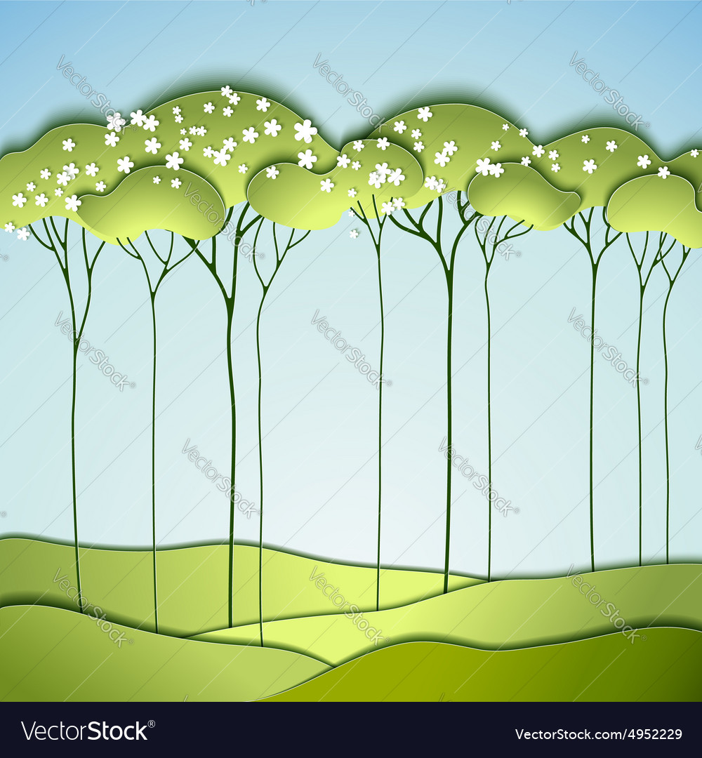 Abstract spring tree Royalty Free Vector Image