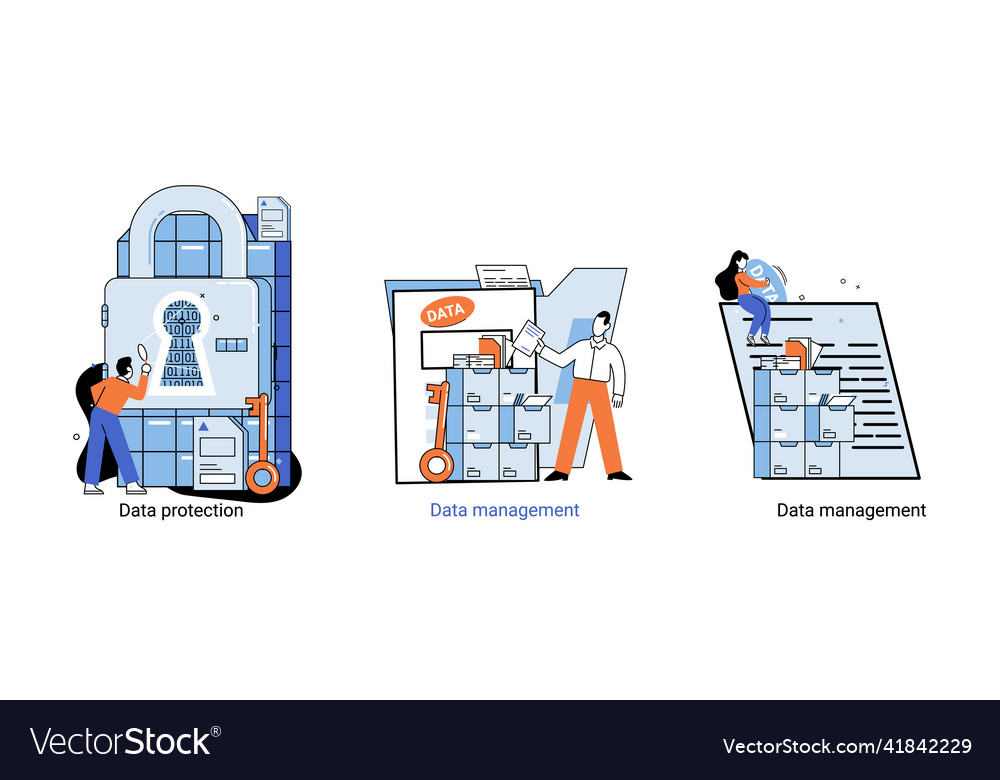 Big Data Analytics Platform Data Management Vector Image