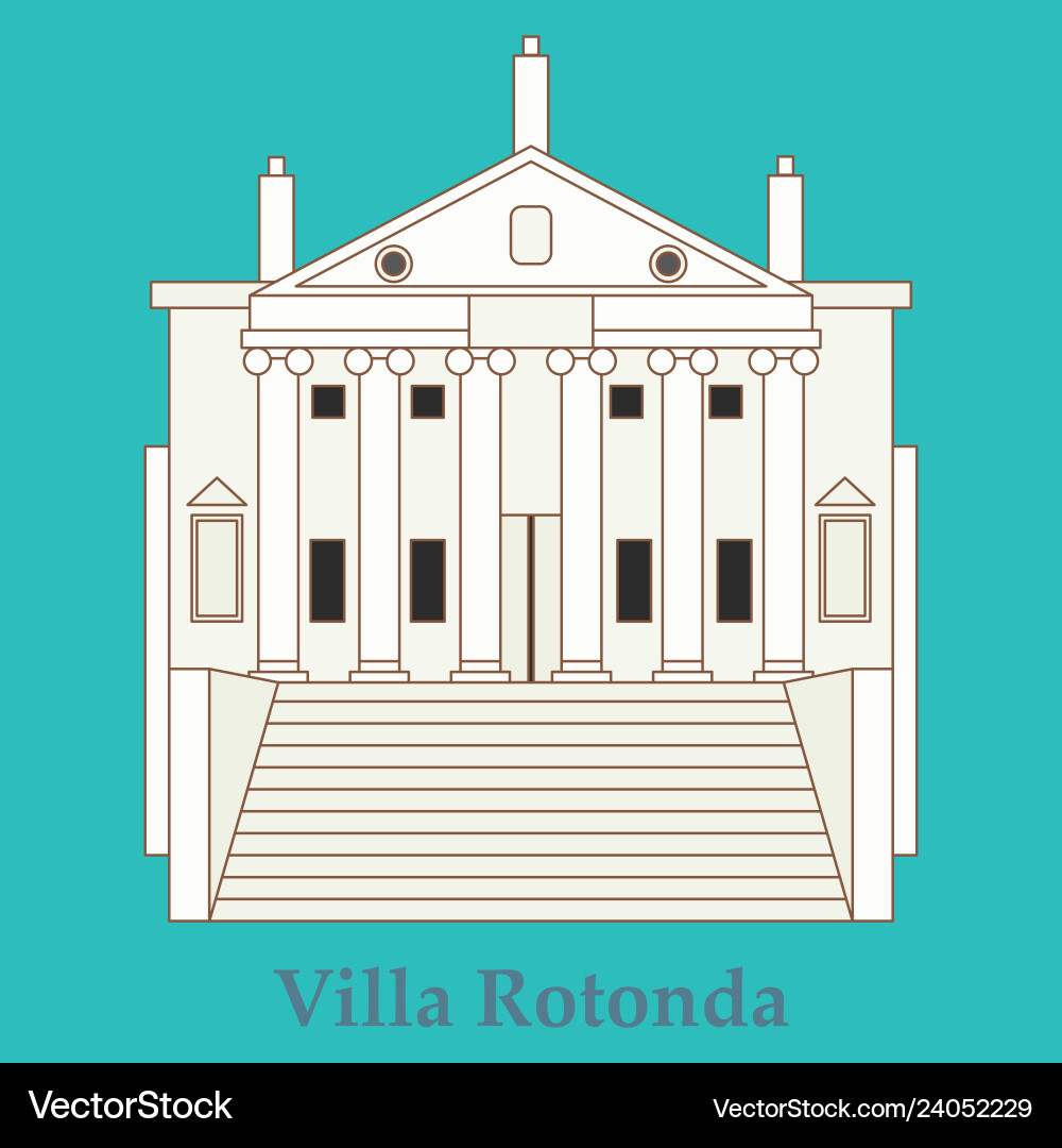 Classical villa with rotunda historical mansion Vector Image