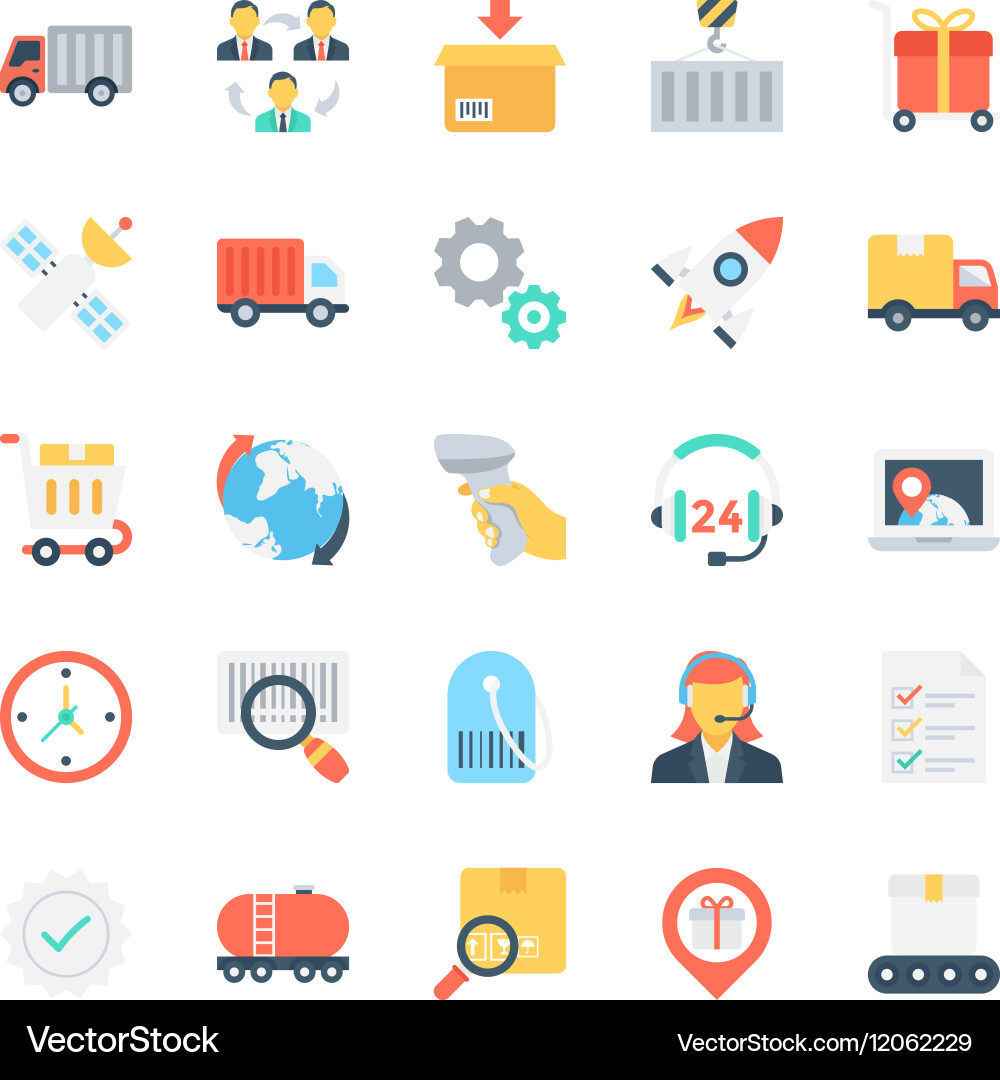 Global Logistics Colored Icon 1 Royalty Free Vector Image