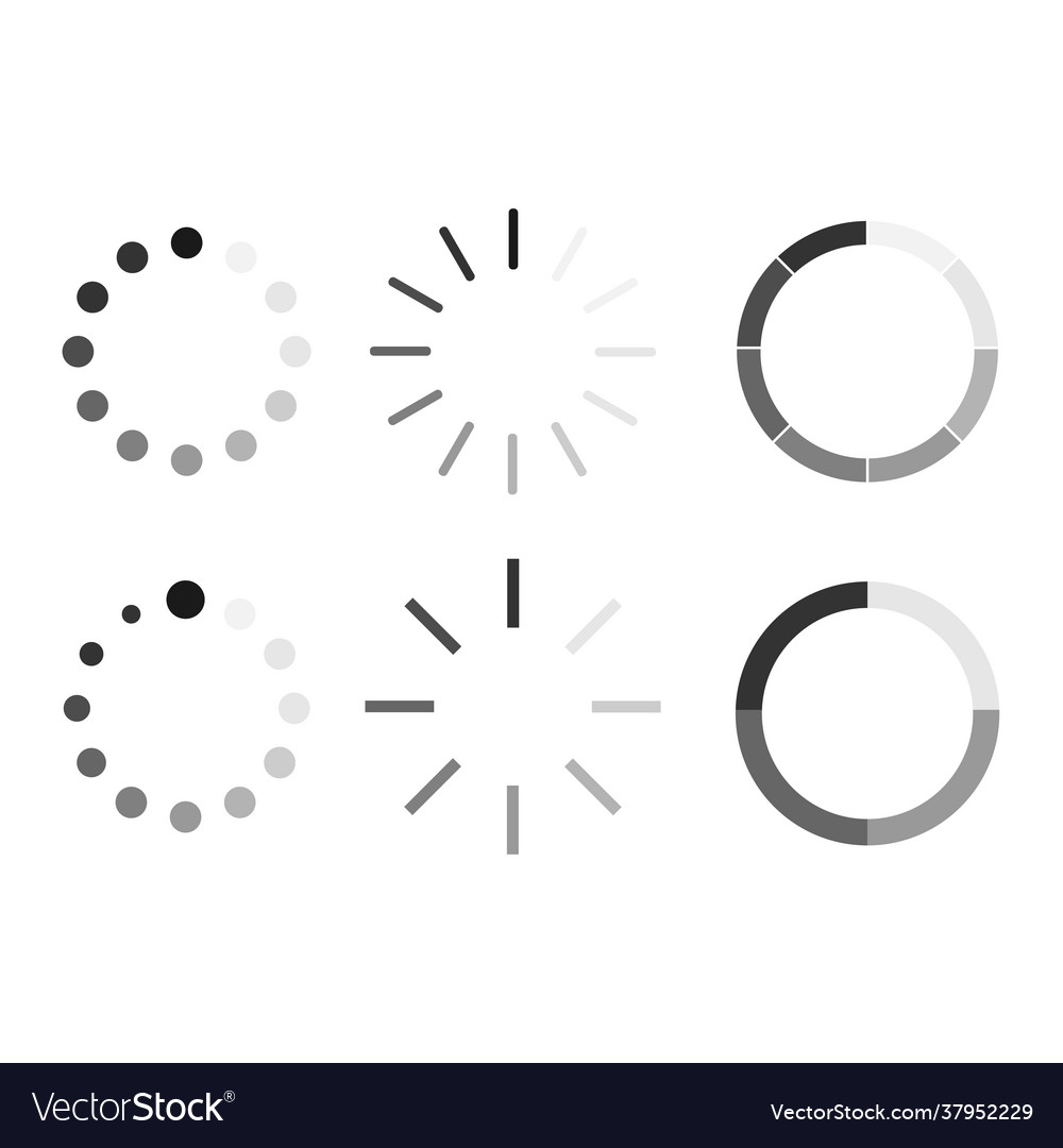Load Icon Set Buffer And Loading Symbol Royalty Free Vector