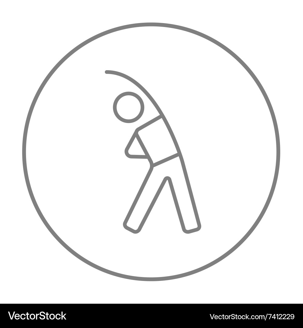 Man making exercises line icon Royalty Free Vector Image