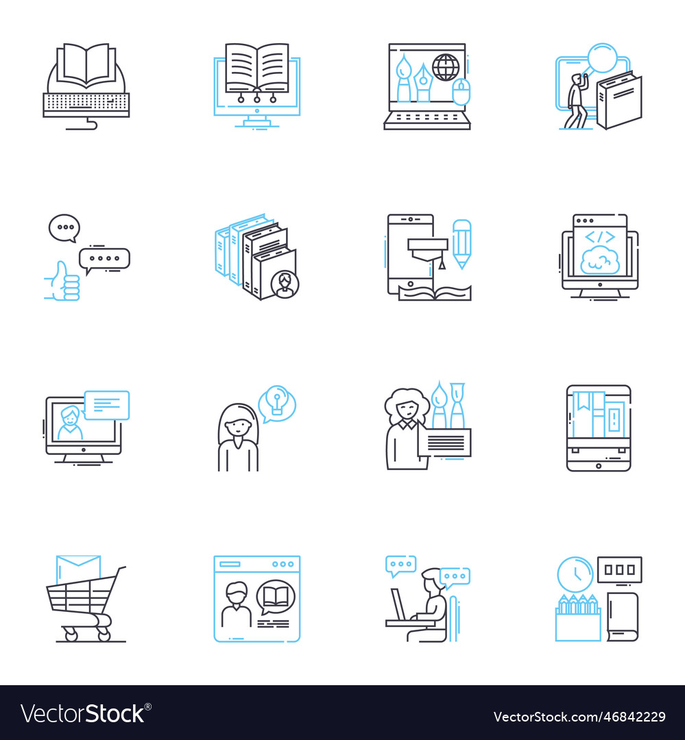 Video Production Linear Icons Set Cinematography Vector Image