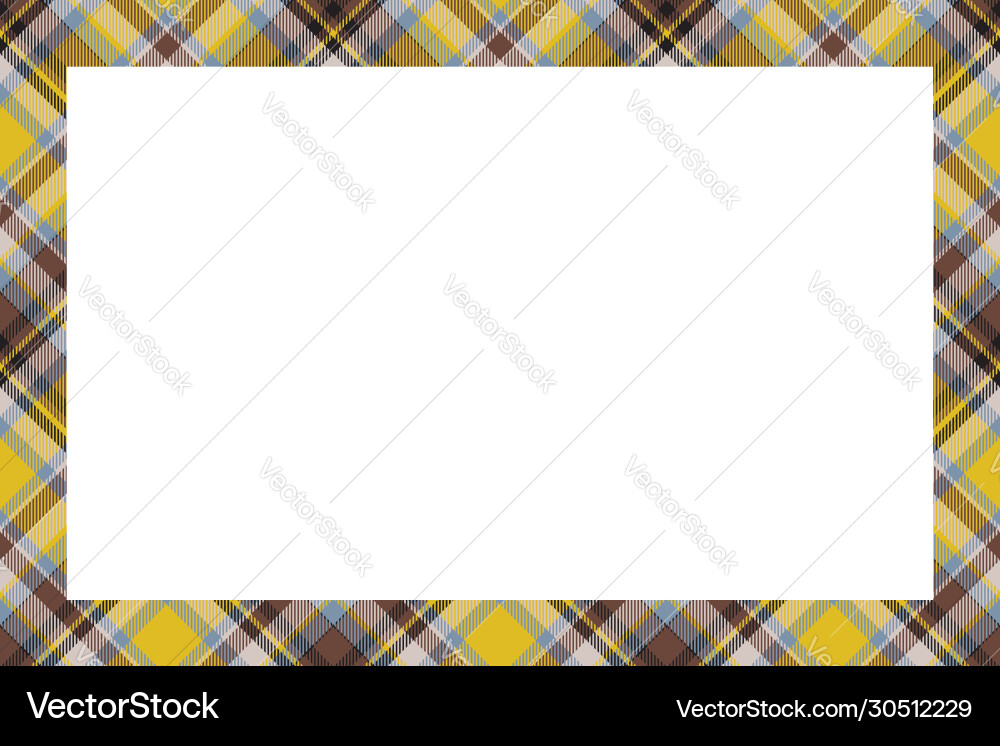 Vintage frame scottish border pattern retro Vector Image