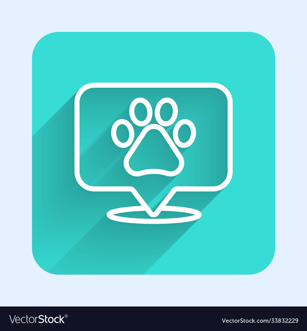 White line map pointer with veterinary medicine Vector Image White line map pointer with veterinary medicine Vector Image