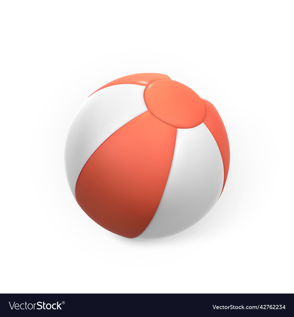 3d swim ball realistic swimming summer time Vector Image