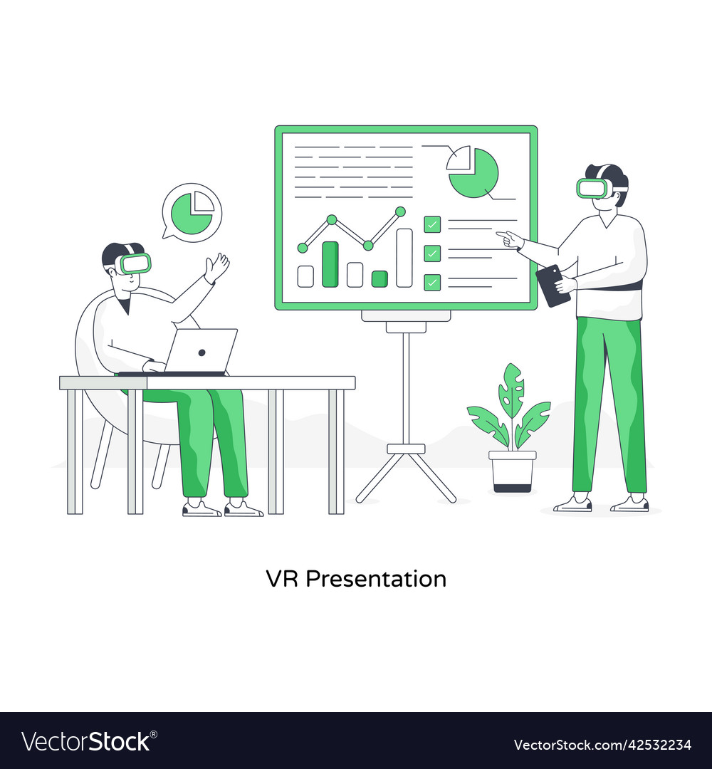 Basic vr presentation Royalty Free Vector Image