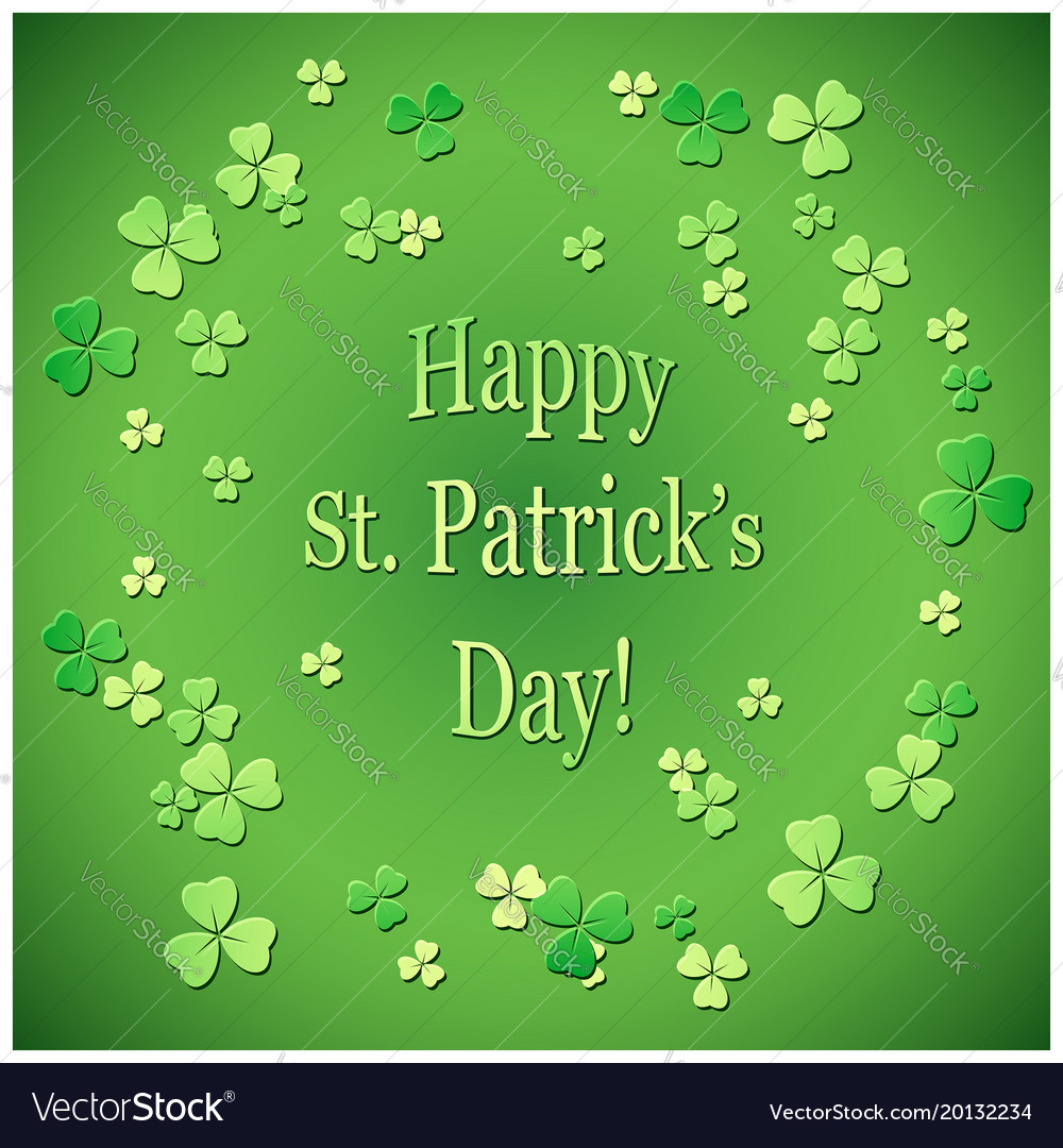 Green background - happy saint patricks day Vector Image
