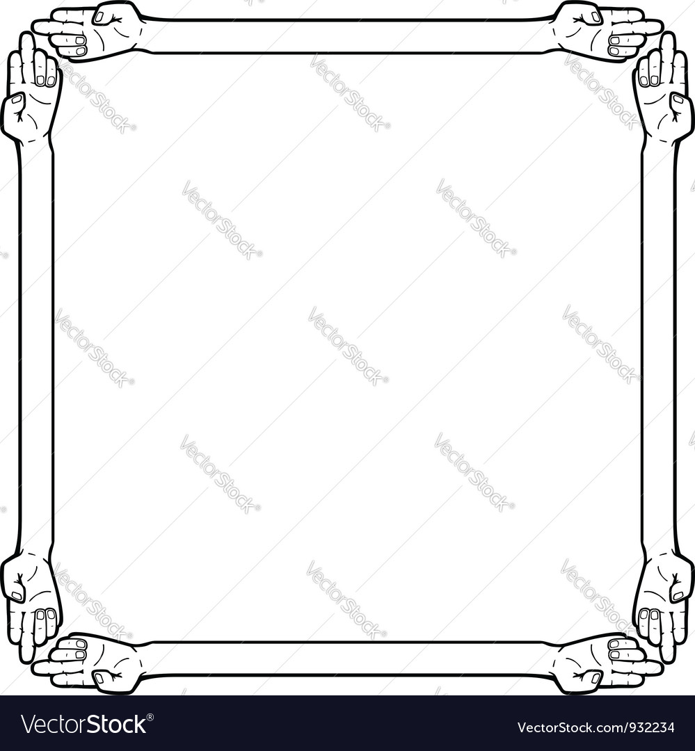 Hand frame Royalty Free Vector Image - VectorStock