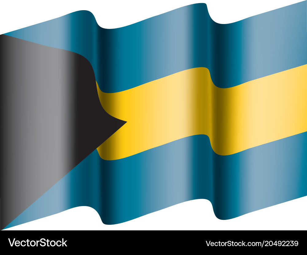Bahamas flag Royalty Free Vector Image - VectorStock