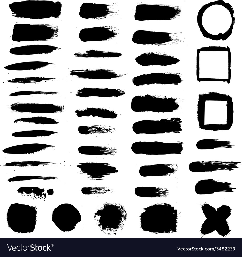 Black Blobs Set Royalty Free Vector Image Vectorstock