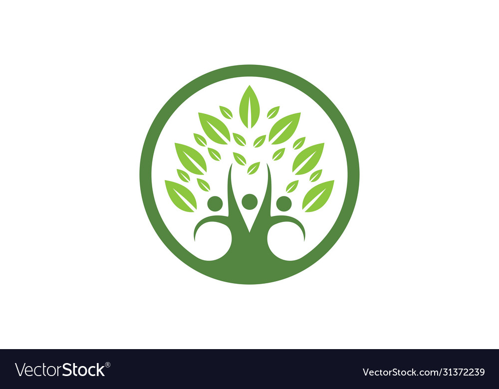 Family tree symbol icon logo design Royalty Free Vector