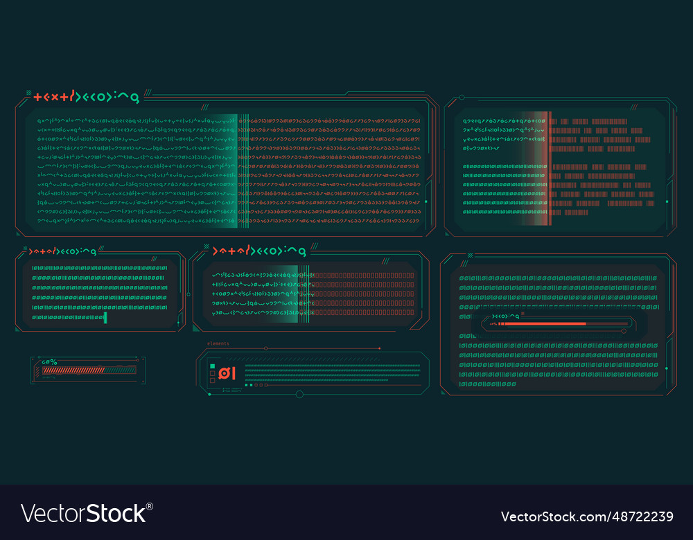 Infographic text elements for sci-fi Royalty Free Vector