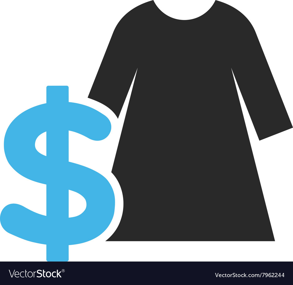 Dress price flat pictograph Royalty Free Vector Image Dress price flat pictograph Royalty Free Vector Image
