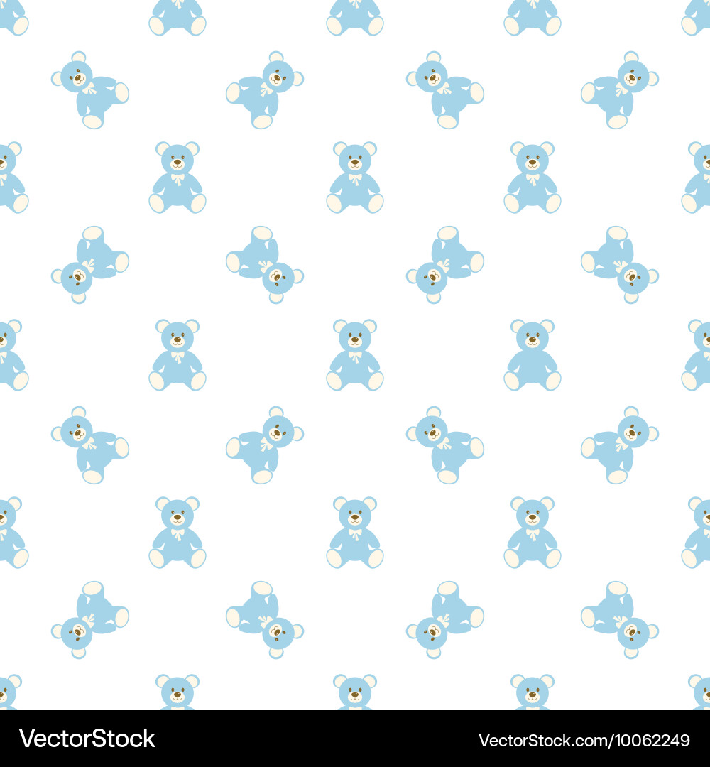 Blue bear pattern Royalty Free Vector Image - VectorStock