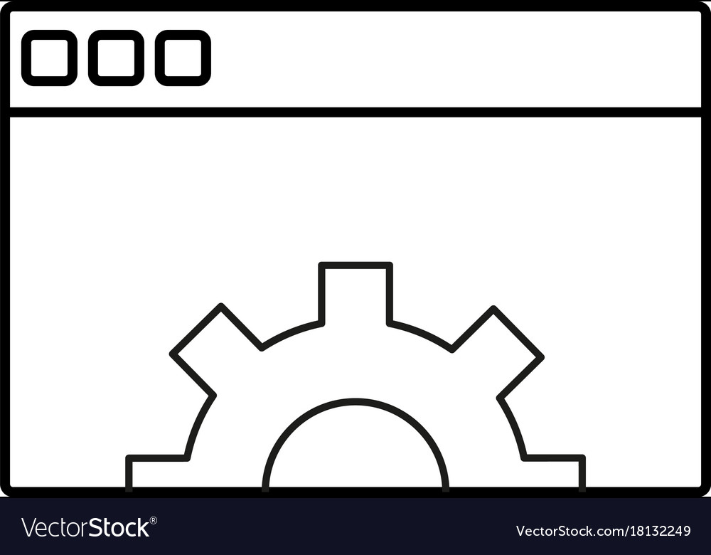 Browser settings icon Royalty Free Vector Image