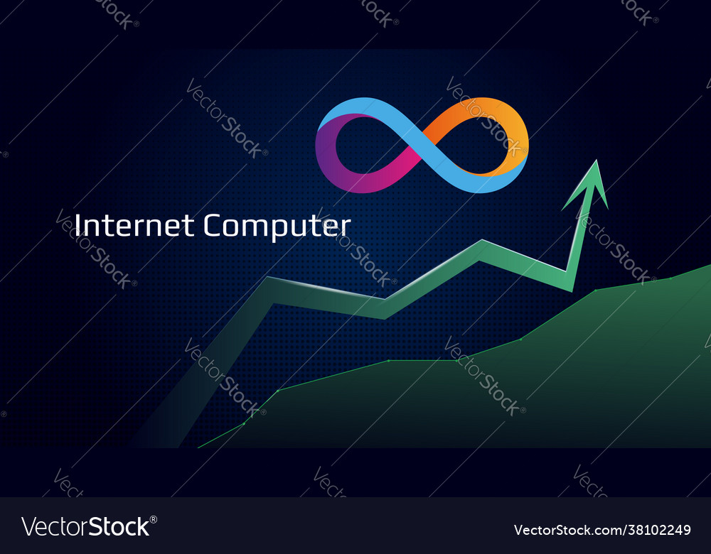 Dfinity internet computer icp in uptrend Vector Image