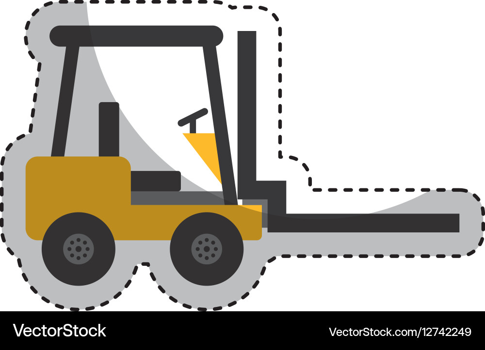 Forklift machine logistic icon Royalty Free Vector Image