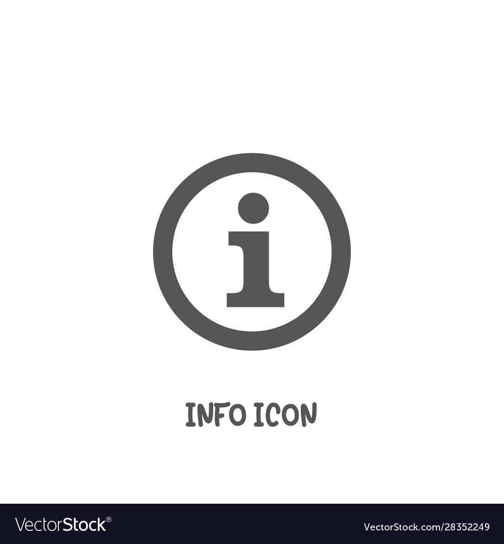 Info icon simple flat style Royalty Free Vector Image
