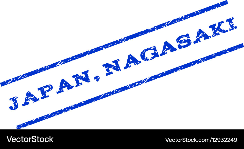 Japan nagasaki watermark stamp Royalty Free Vector Image