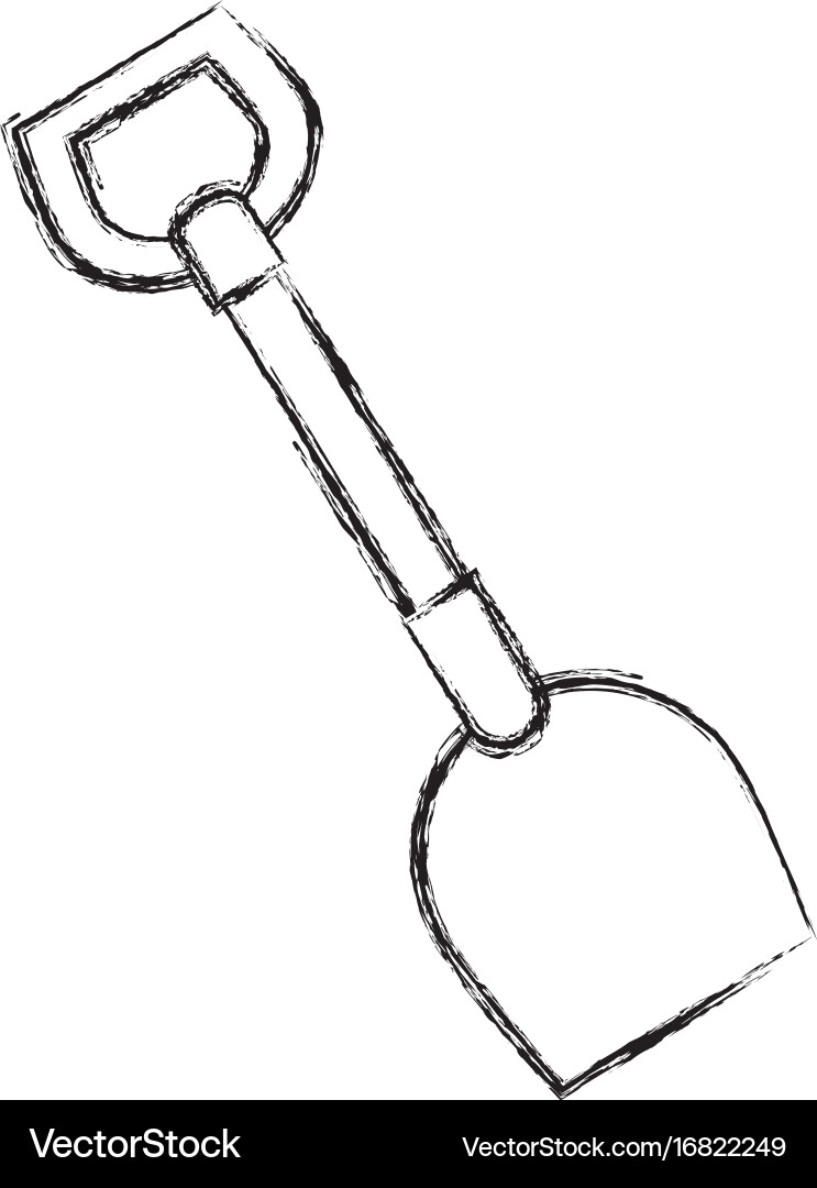 Shovel tool isolated icon Royalty Free Vector Image
