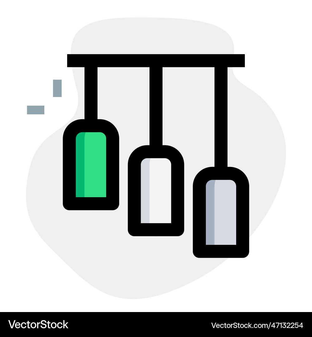 Ceiling lights set used as hall decor Royalty Free Vector