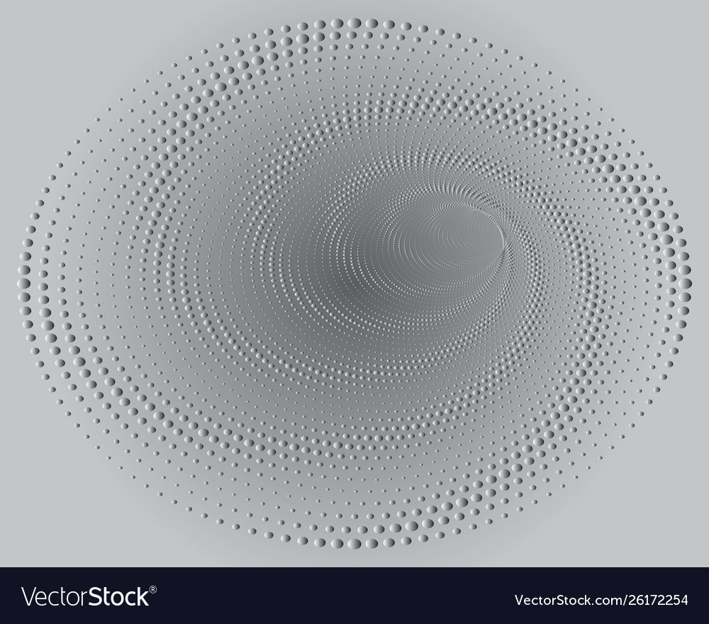 Dotted halftone spiral pattern or texture Vector Image