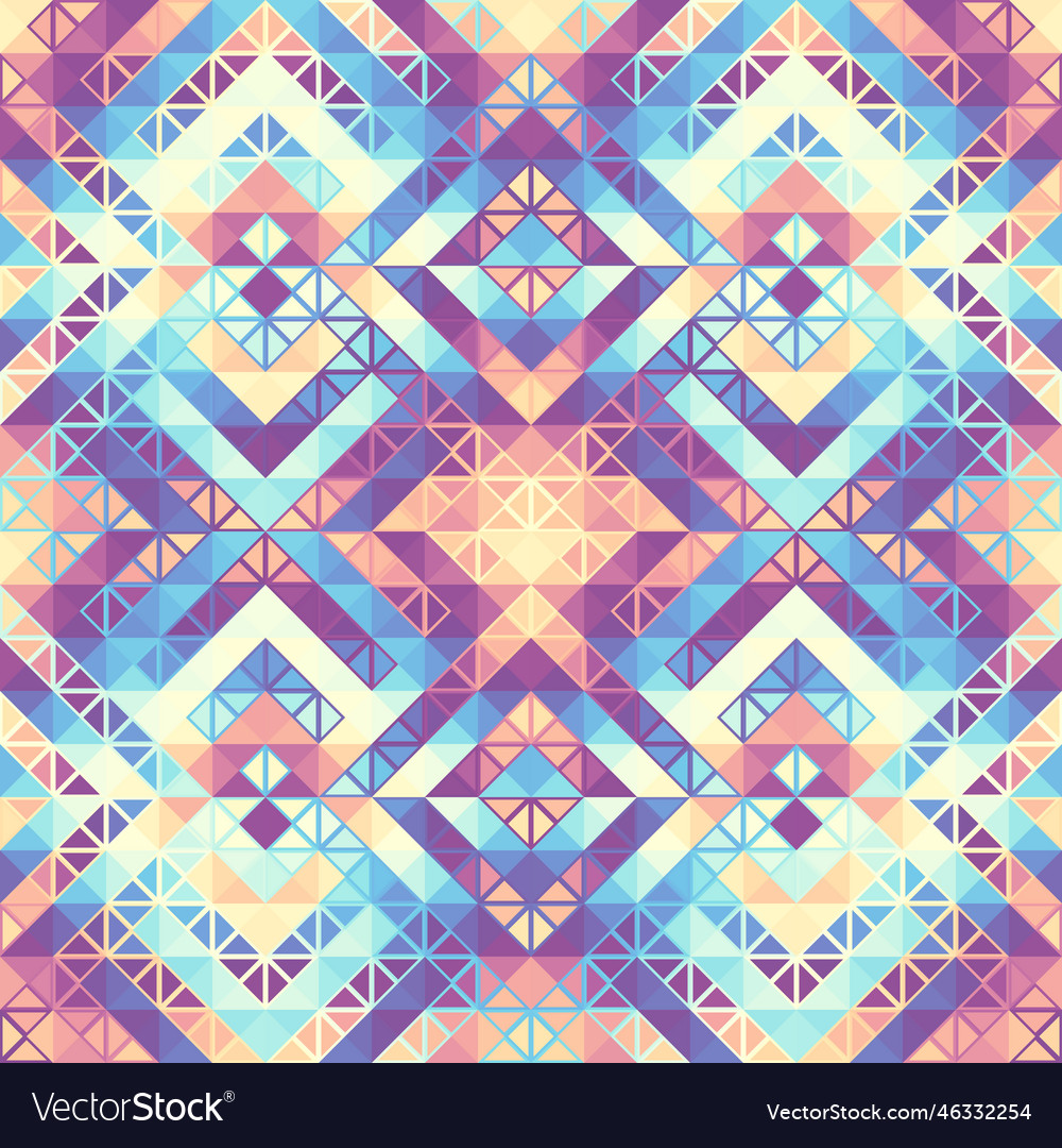 Geometric abstract triangles pattern seamless Vector Image
