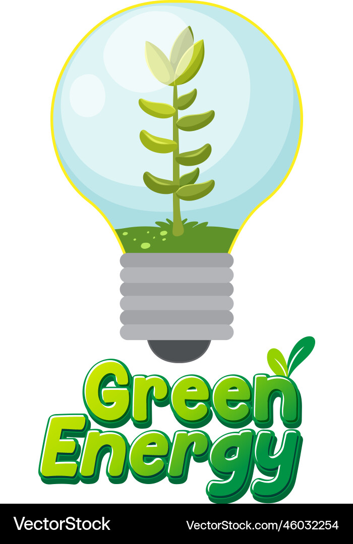 Green energy from natural resources concept Vector Image