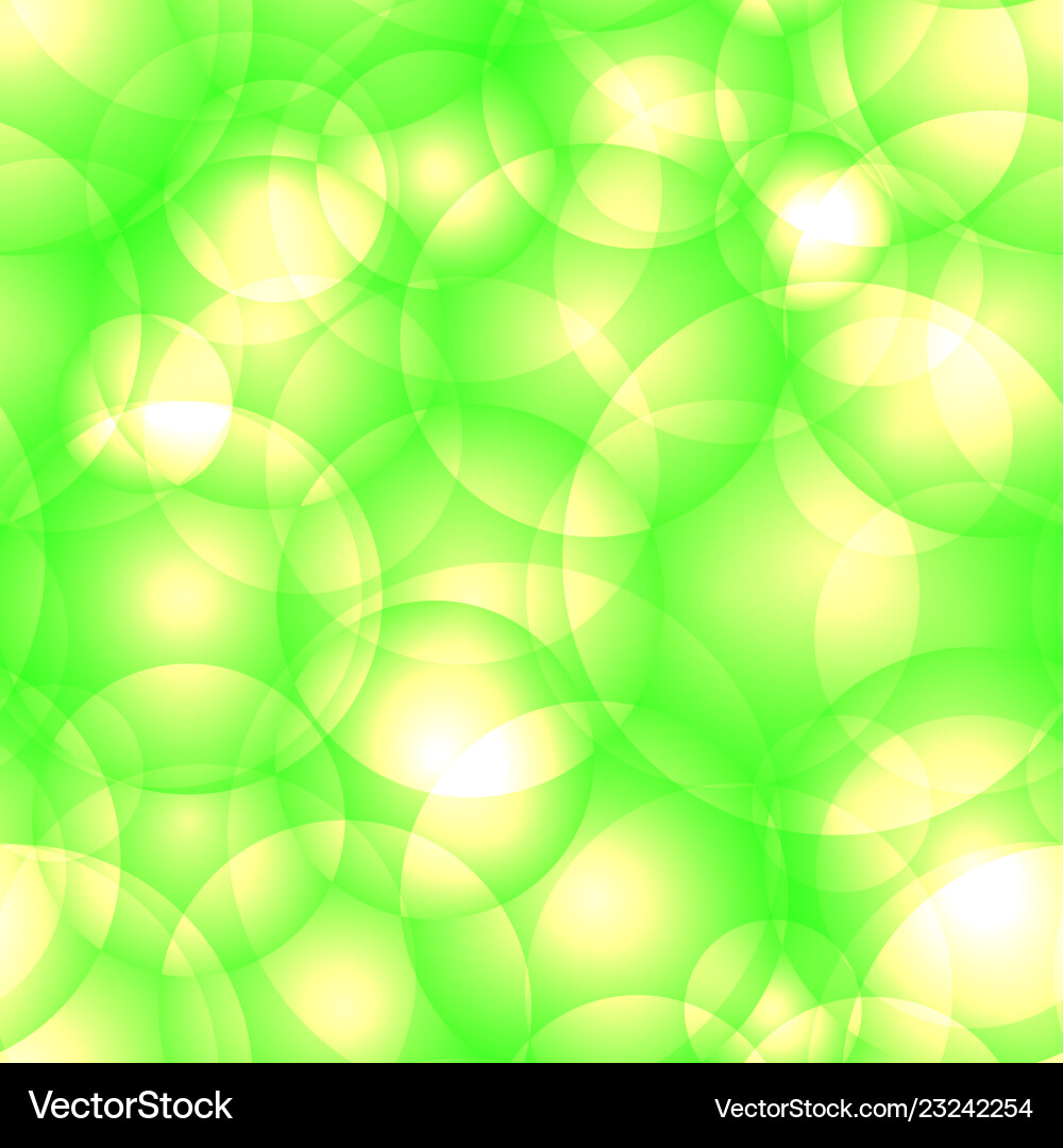 Intersecting bright lime circles and balls Vector Image