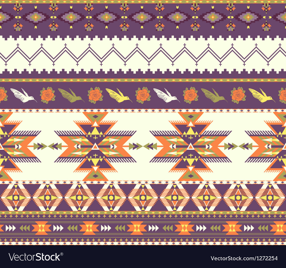 Seamless colorful aztec pattern Royalty Free Vector Image