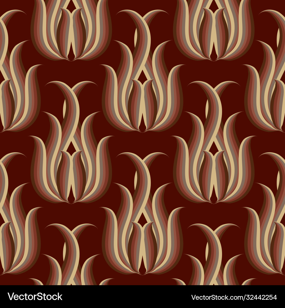 Vintage seamless pattern ornamental floral Vector Image