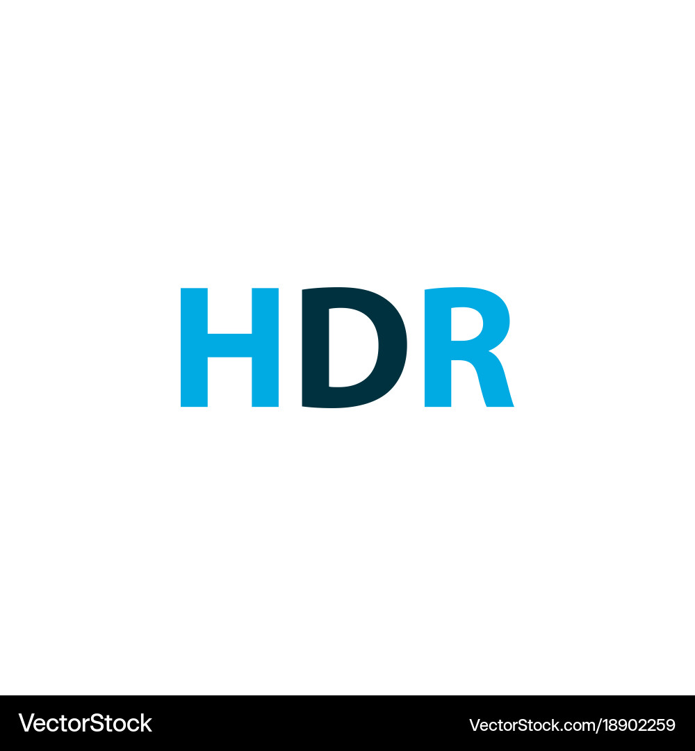Hdr icon colored symbol premium quality isolated Vector Image