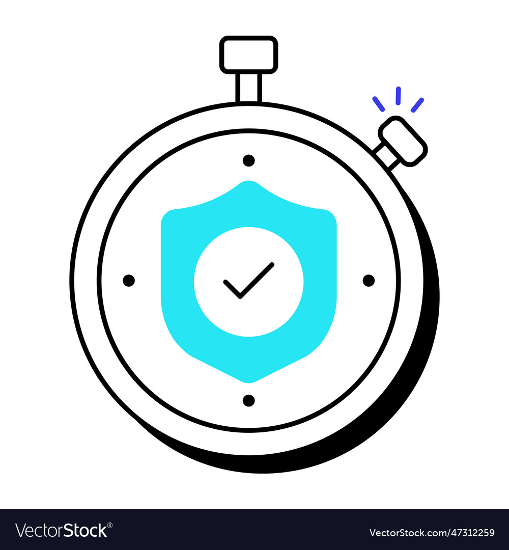 Security time Royalty Free Vector Image - VectorStock