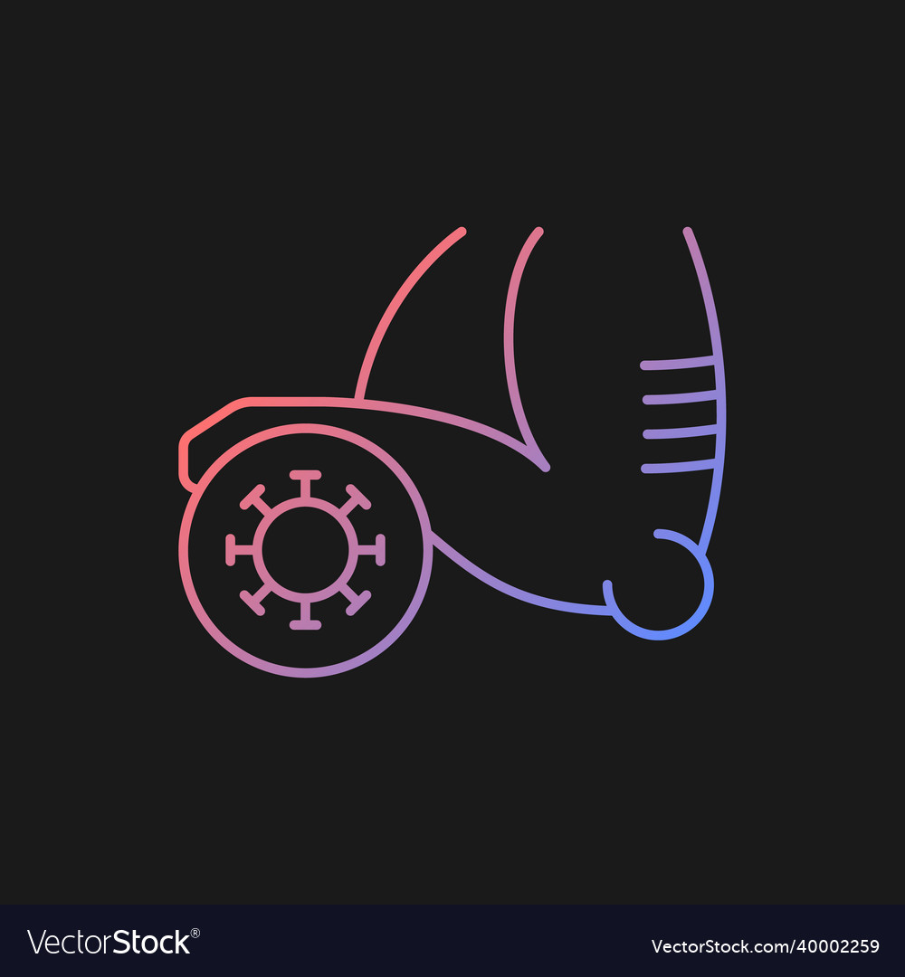 Septic arthritis gradient icon for dark theme Vector Image Septic arthritis gradient icon for dark theme Vector Image