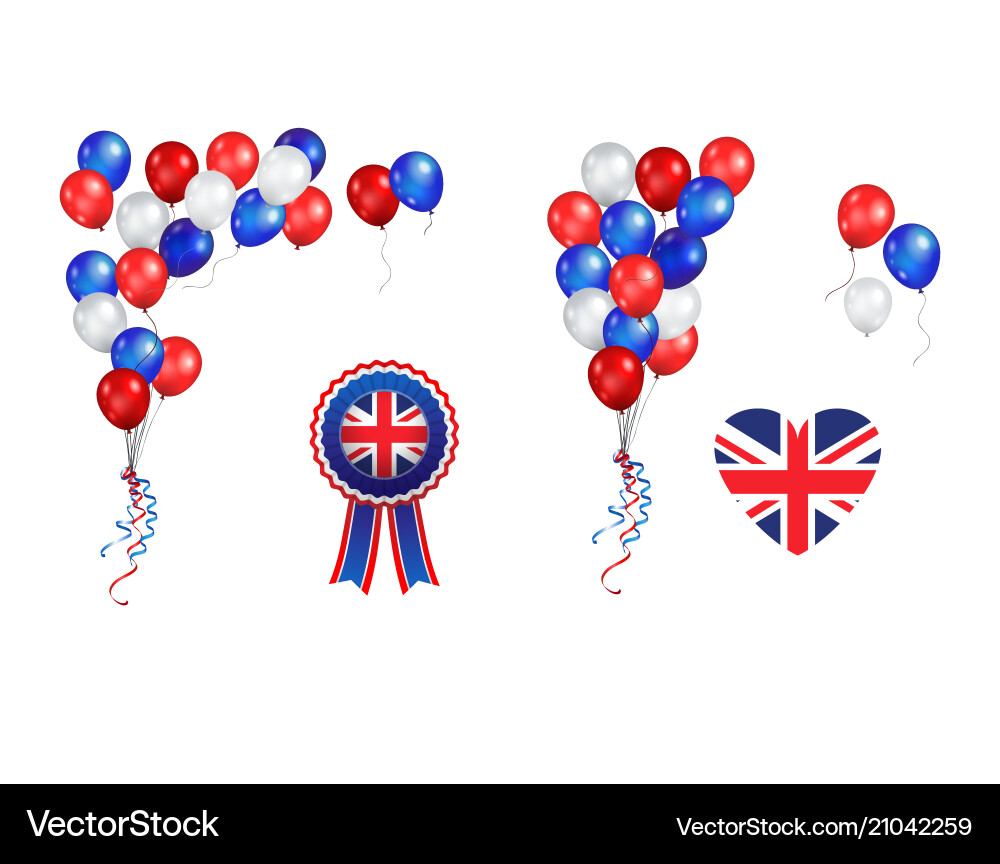 Set flag and objects for design Royalty Free Vector Image